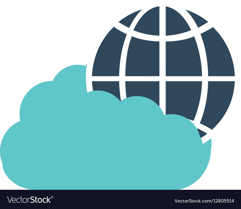 Cloud technology global connection data Royalty Free Vector