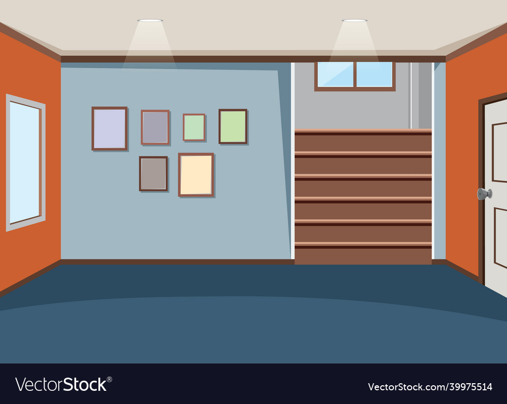 Empty room interior design Royalty Free Vector Image