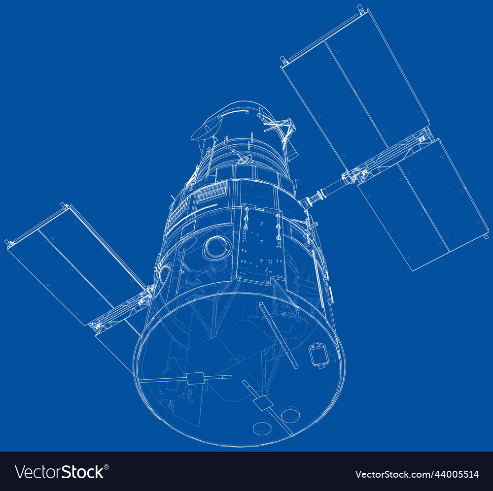 Hubble space telescope sattellite Royalty Free Vector Image