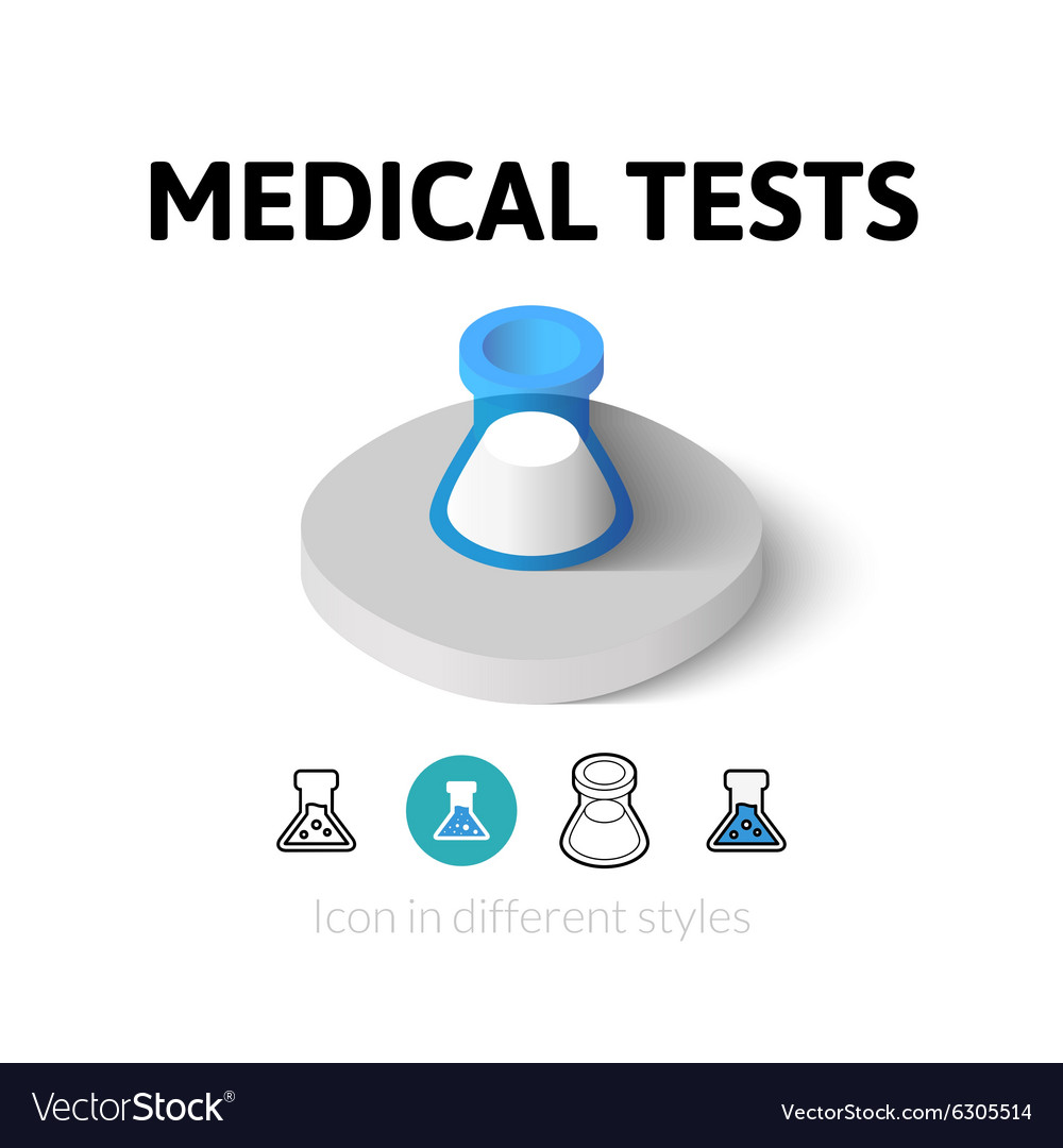 Medical Tests Icon In Different Style Royalty Free Vector