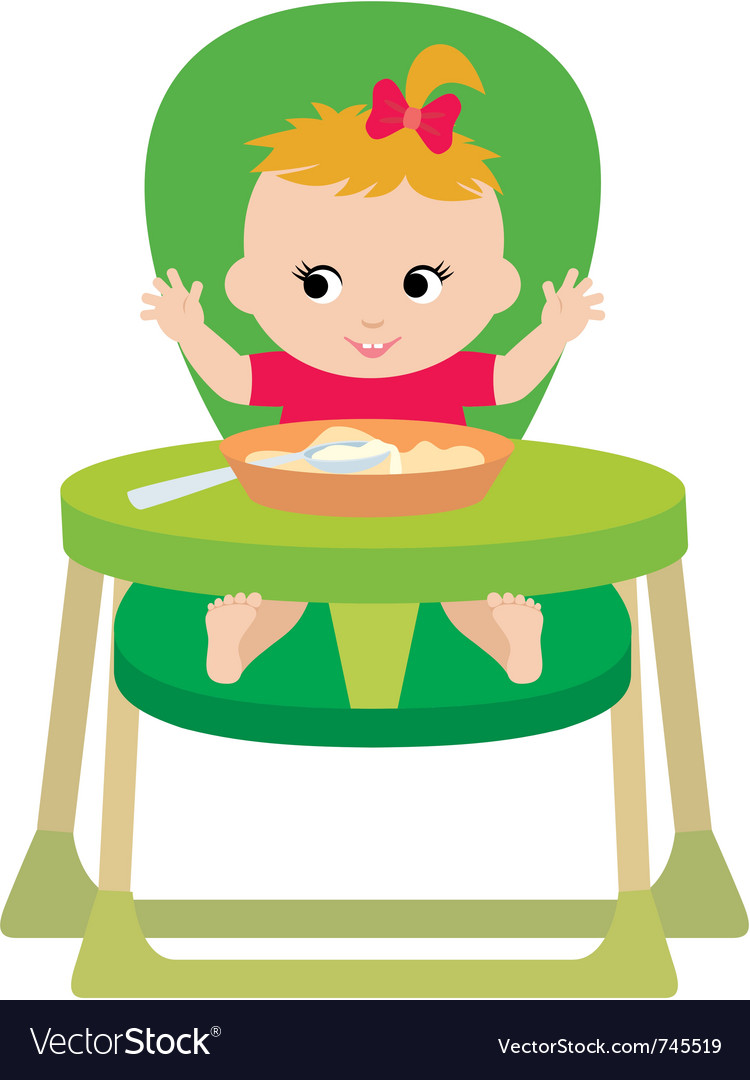 Child eats Royalty Free Vector Image - VectorStock