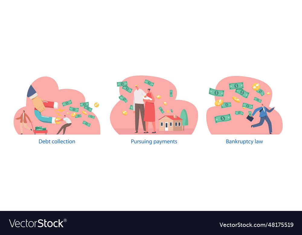 Isolated elements with characters perform debt Vector Image Isolated elements with characters perform debt Vector Image