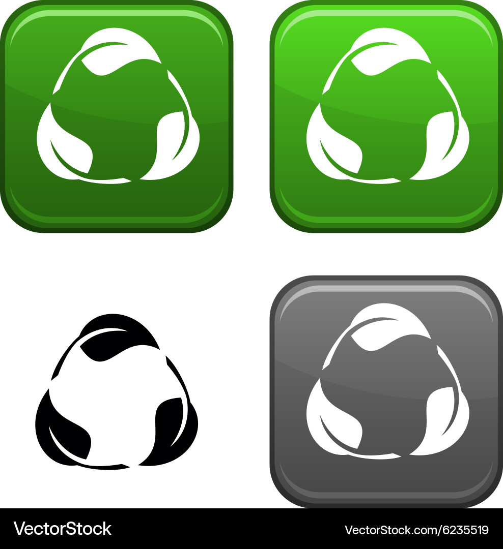 Recycle button Royalty Free Vector Image - VectorStock
