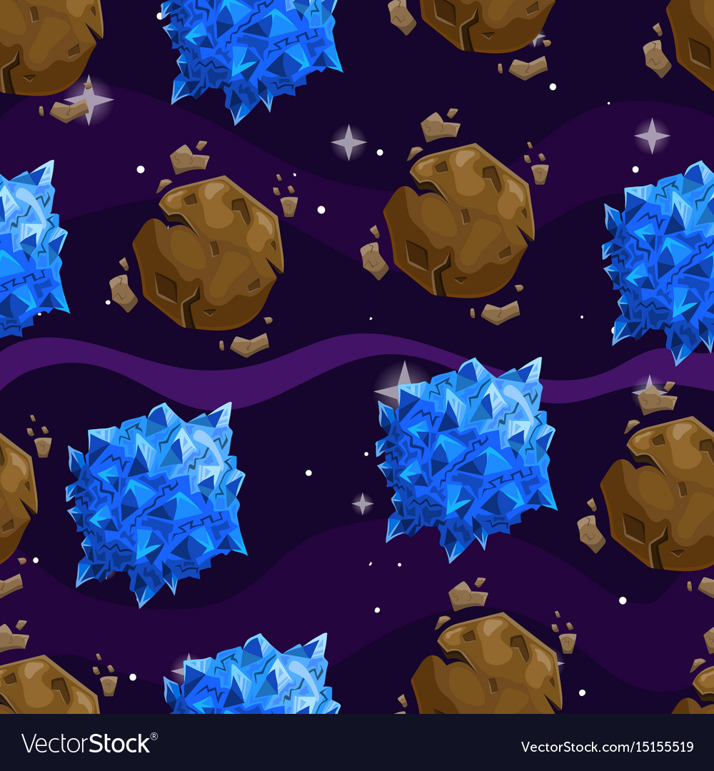 Seamless pattern with fantazy cartoon planet Vector Image