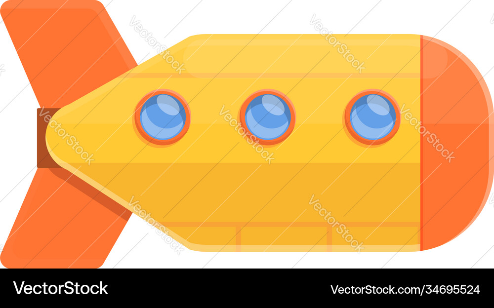 Aquatic bathyscaphe icon cartoon style Royalty Free Vector