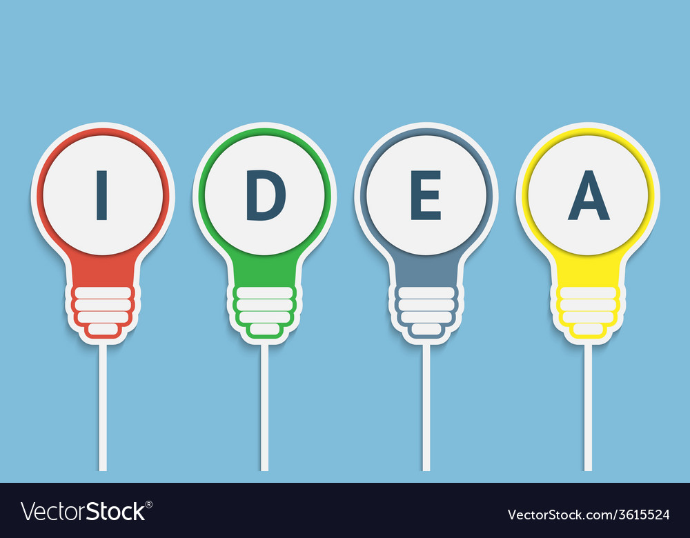 Bulb idea Royalty Free Vector Image - VectorStock