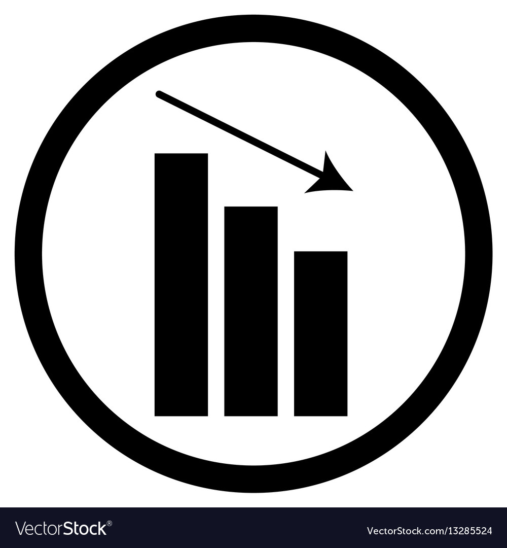 Chart down icon Royalty Free Vector Image - VectorStock