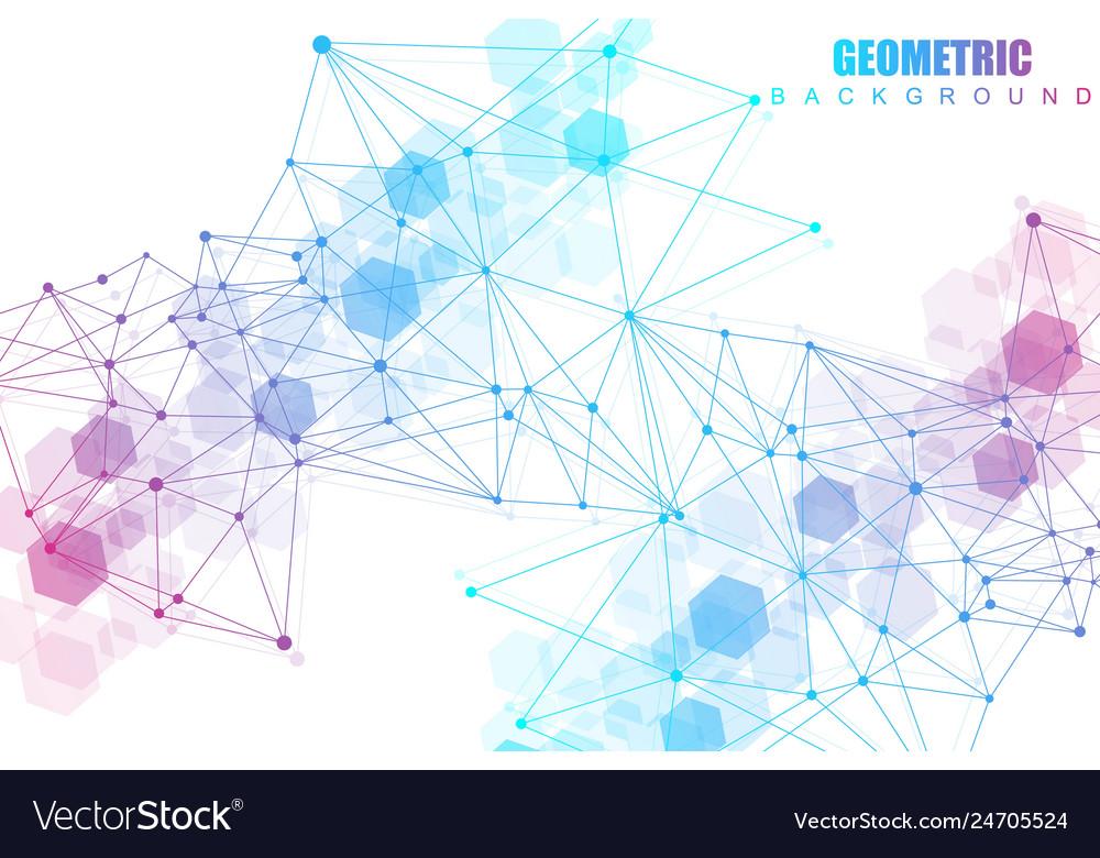 Hexagonal abstract background big data Royalty Free Vector