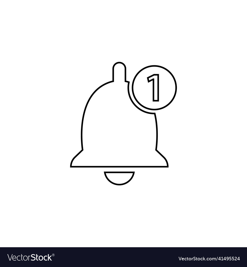 New notification outline icon linear style sign Vector Image