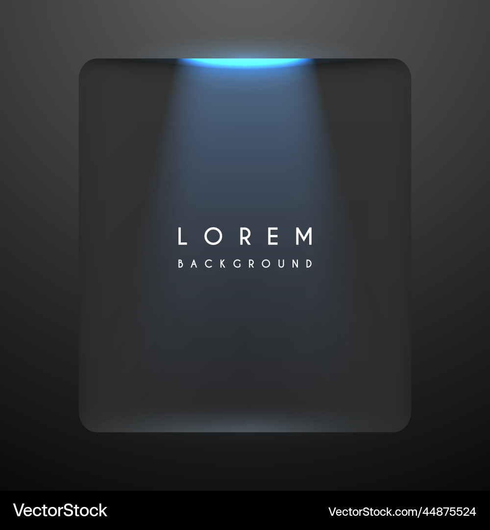 Simple black background with blue backlight Vector Image