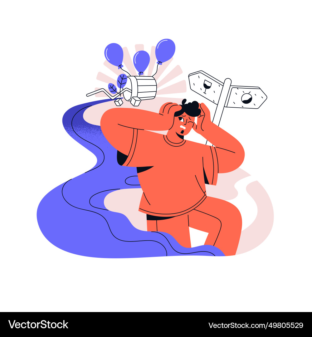 Alcohol Addiction Lineart Alcoholism Problems Vector Image