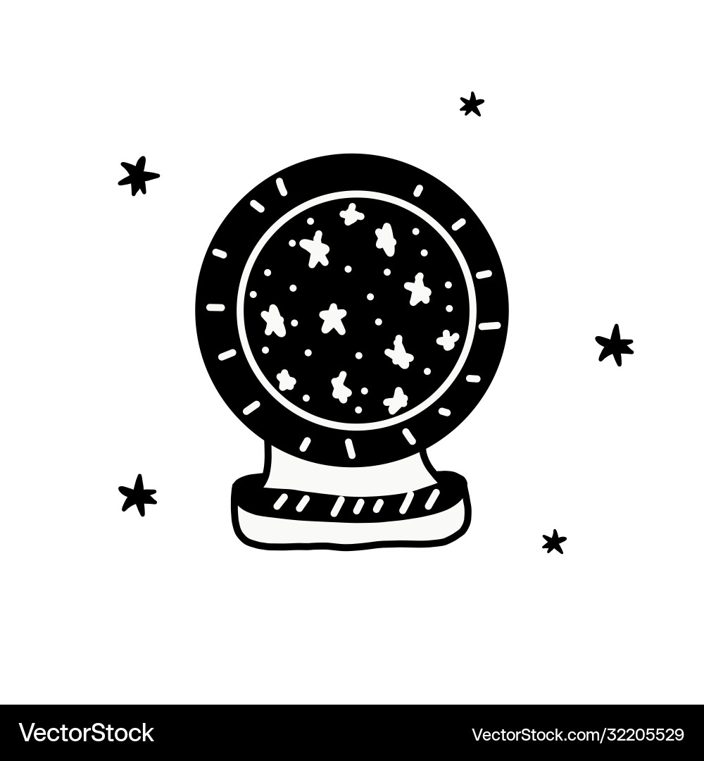 Magical crystal ball isolated on white background Vector Image