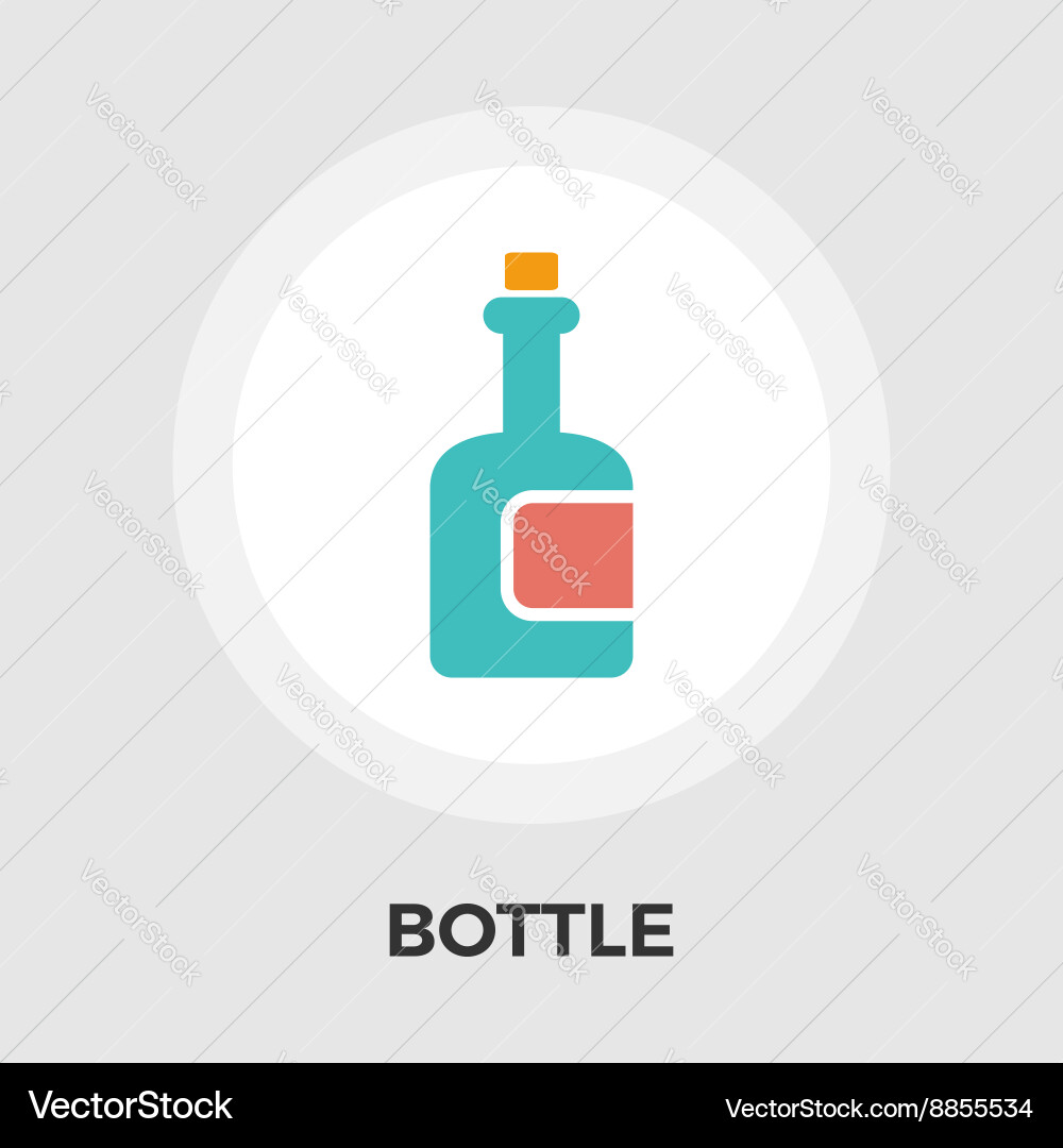 Bottle flat icon Royalty Free Vector Image - VectorStock