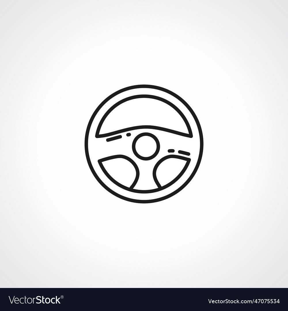 Car steering wheel line icon steering wheel Vector Image
