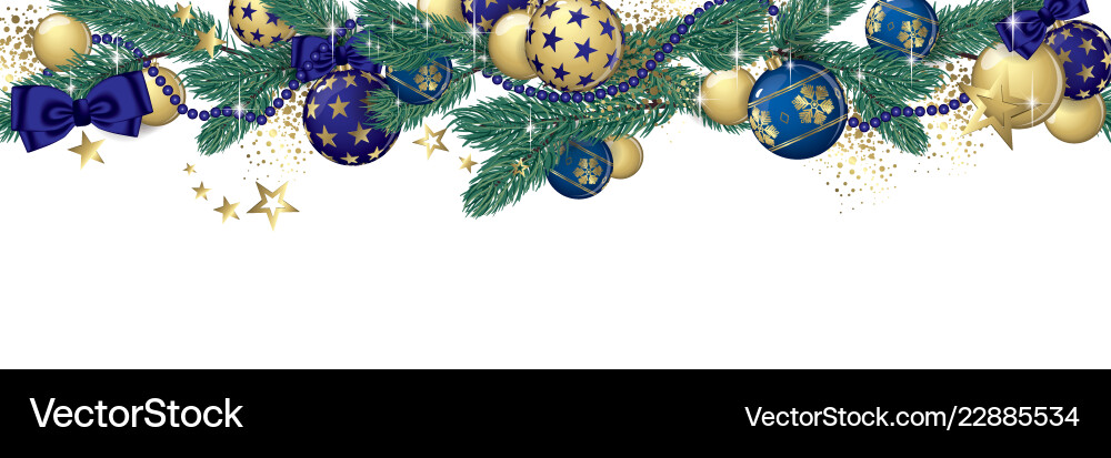 Christmas garland banner Royalty Free Vector Image