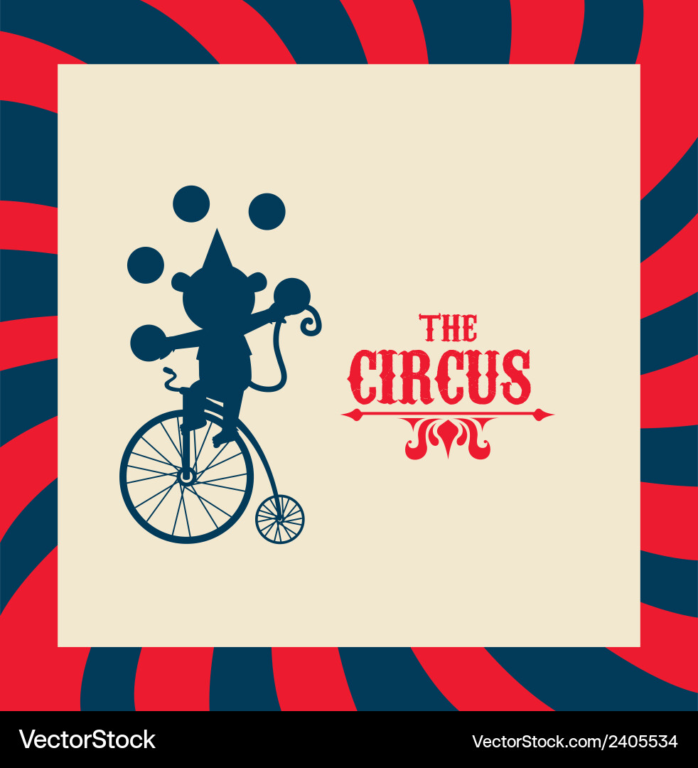 Circus design over stripes background Royalty Free Vector