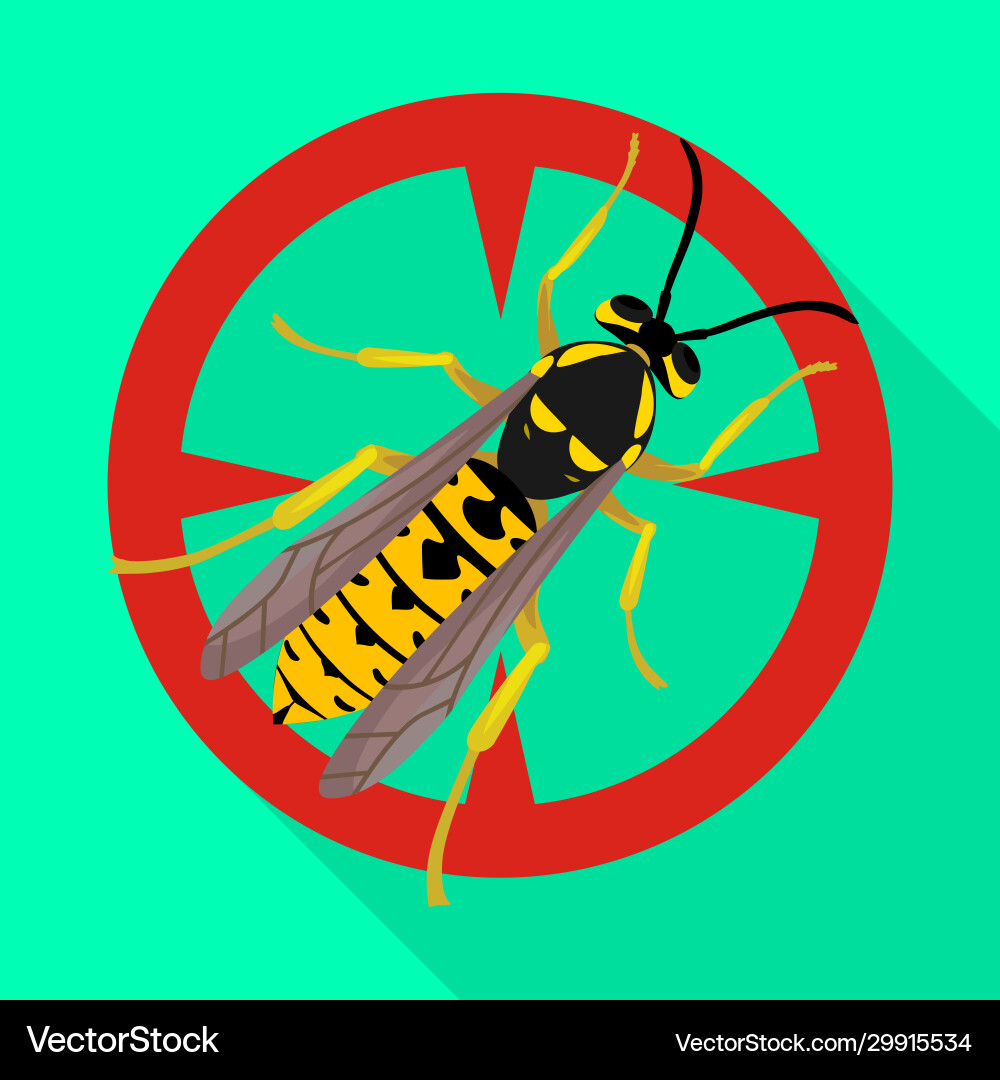 Hornet iconflat icon isolated Royalty Free Vector Image