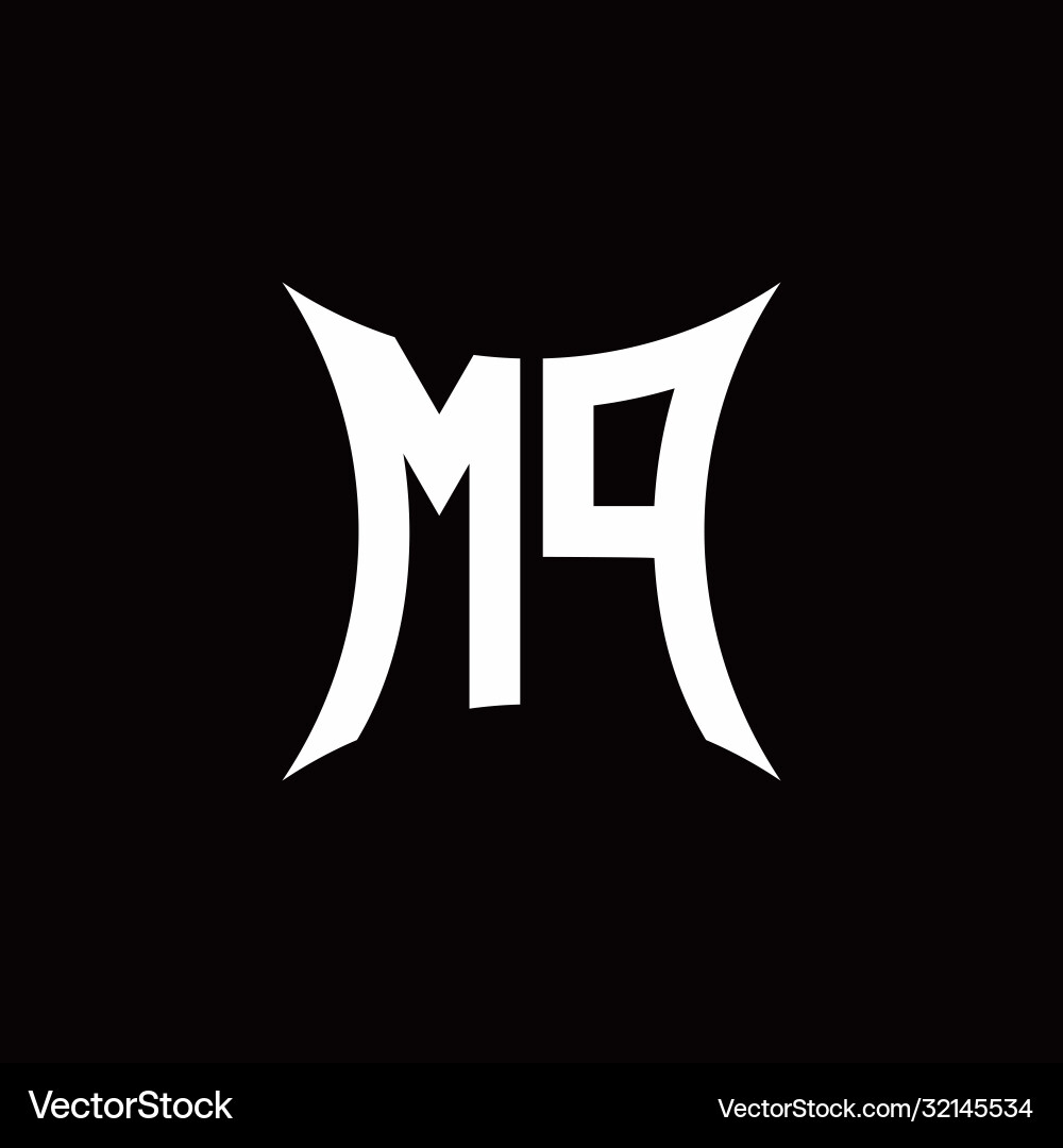Mp monogram logo with sharped shape design Vector Image