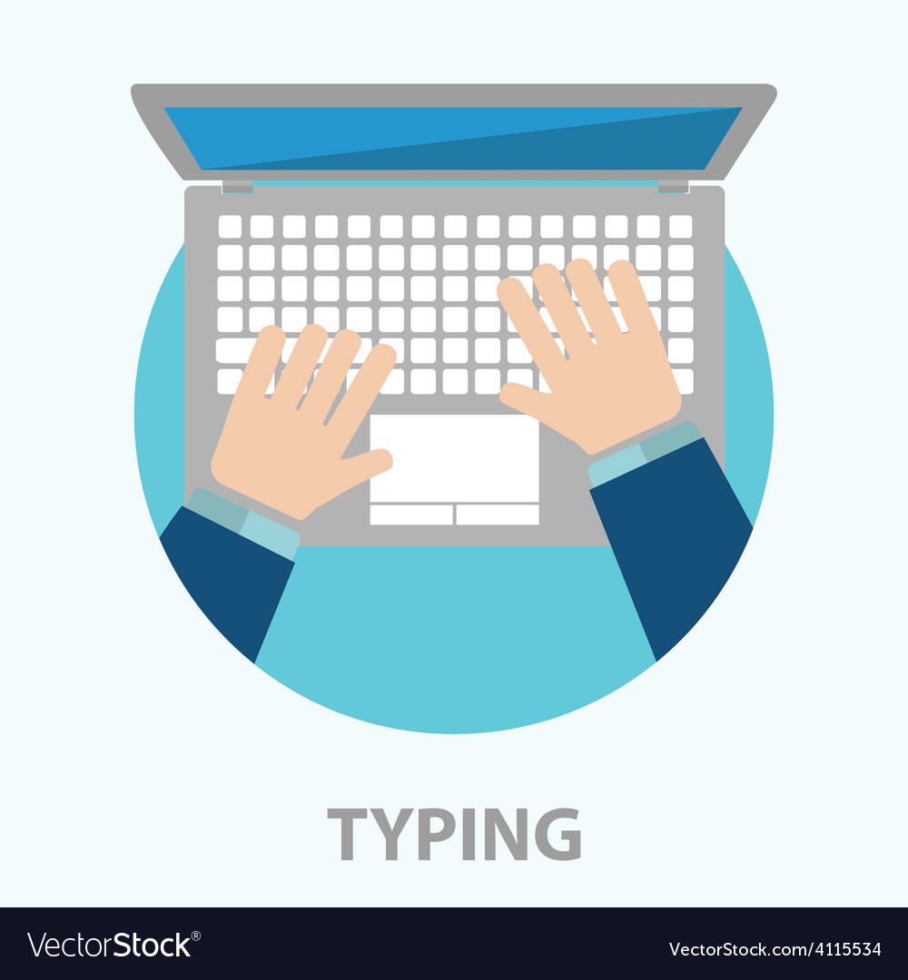 Typing Royalty Free Vector Image - VectorStock