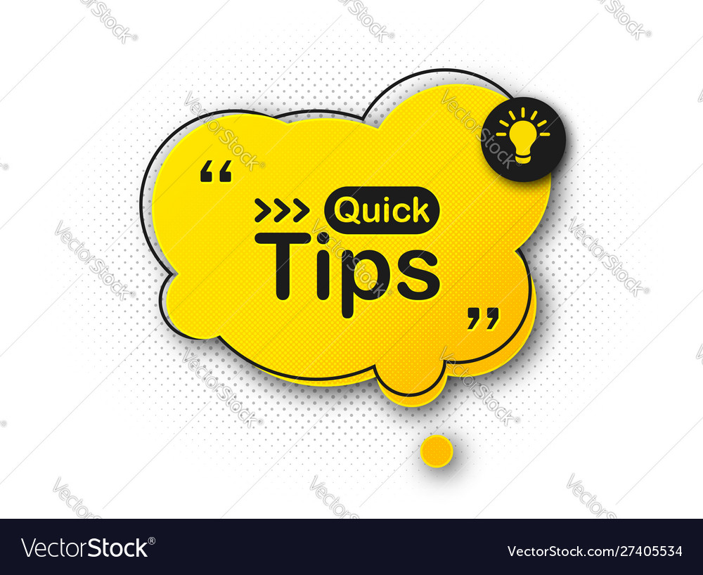 Useful quick tip trick suggesting advice and help Vector Image Useful quick tip trick suggesting advice and help Vector Image