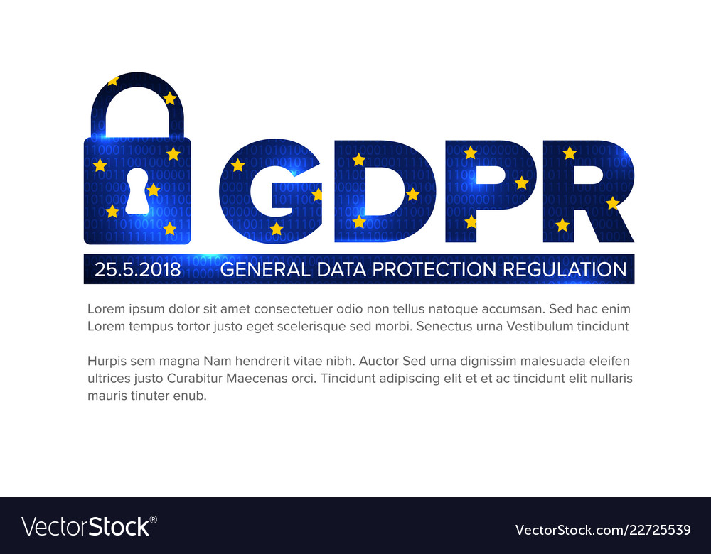 European gdpr concept flyer template Royalty Free Vector European gdpr concept flyer template Royalty Free Vector