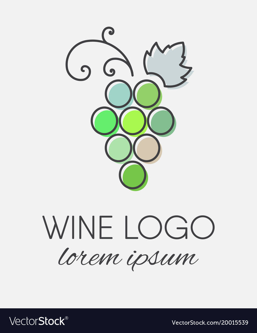 Grapes logo design element Royalty Free Vector Image Grapes logo design element Royalty Free Vector Image