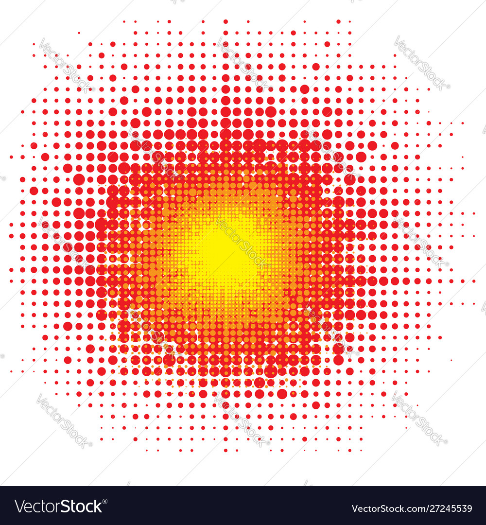 Halftone explode flash cartoon explosion dotted Vector Image