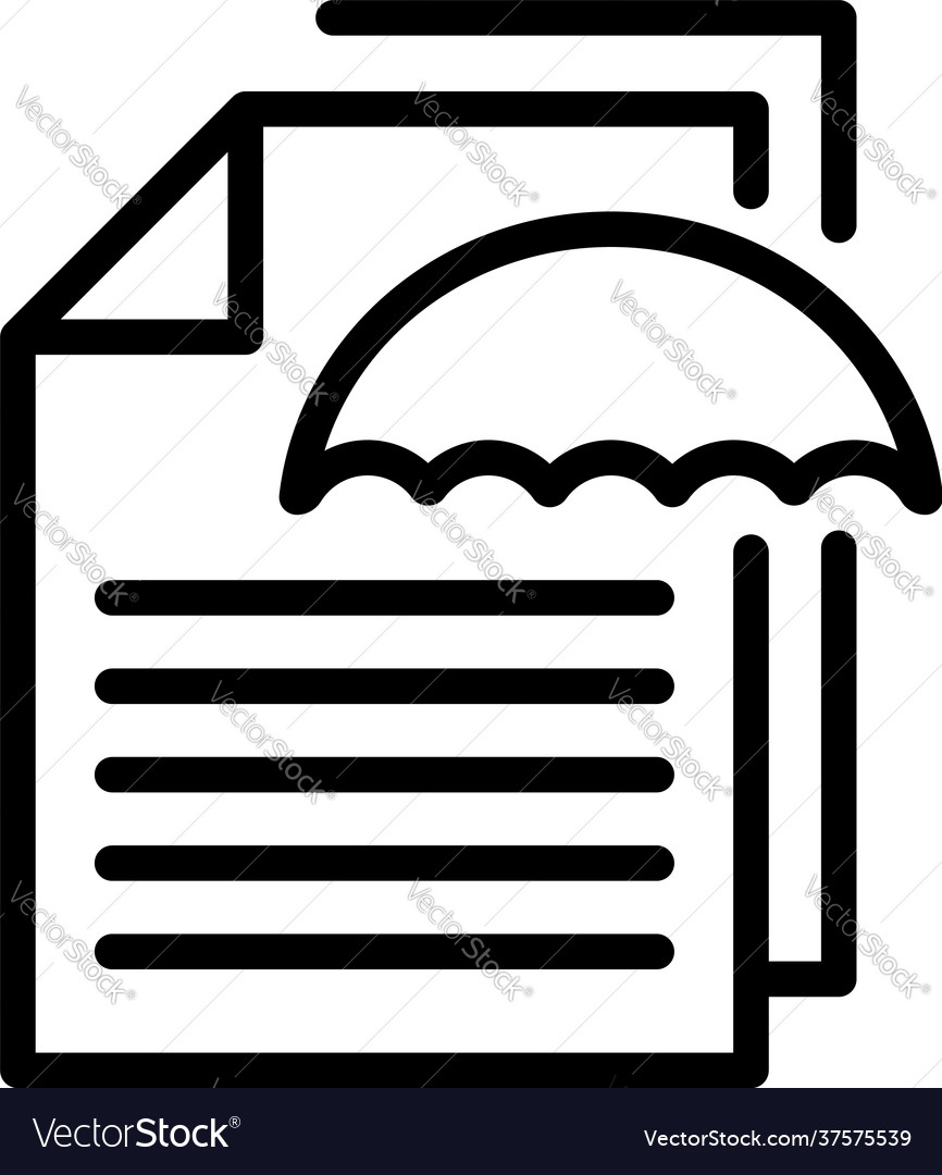 Liability Insurance Icon Outline Style Royalty Free Vector