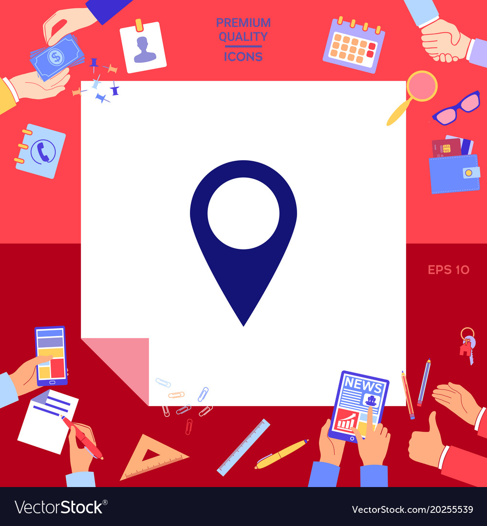 Map pointer icon Royalty Free Vector Image - VectorStock