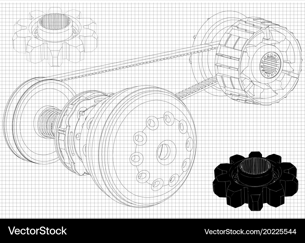 Belt gear Royalty Free Vector Image - VectorStock