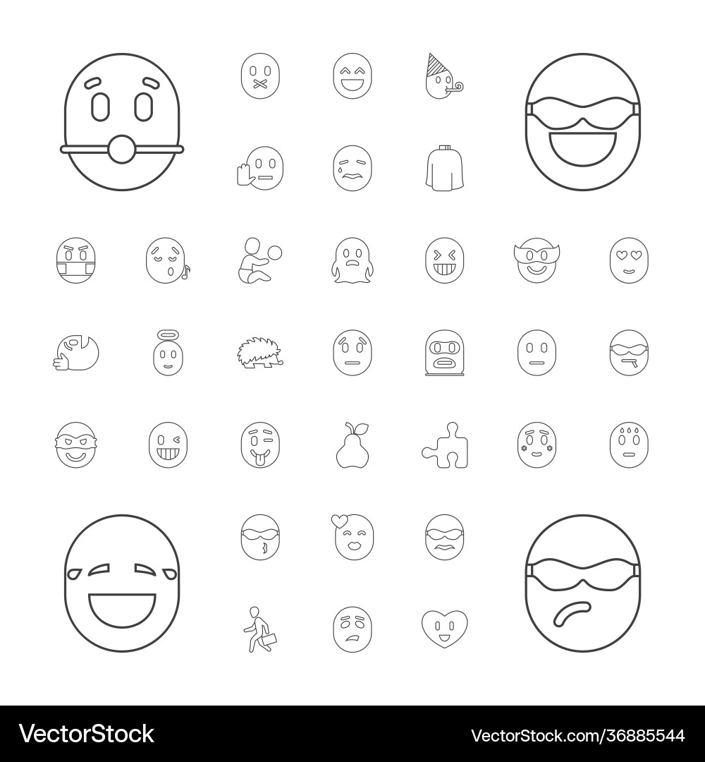 Character icons Royalty Free Vector Image - VectorStock