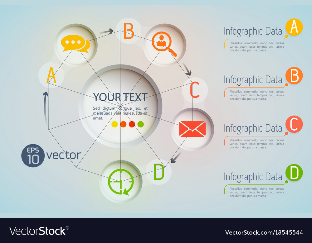 Creative infographical data background Royalty Free Vector