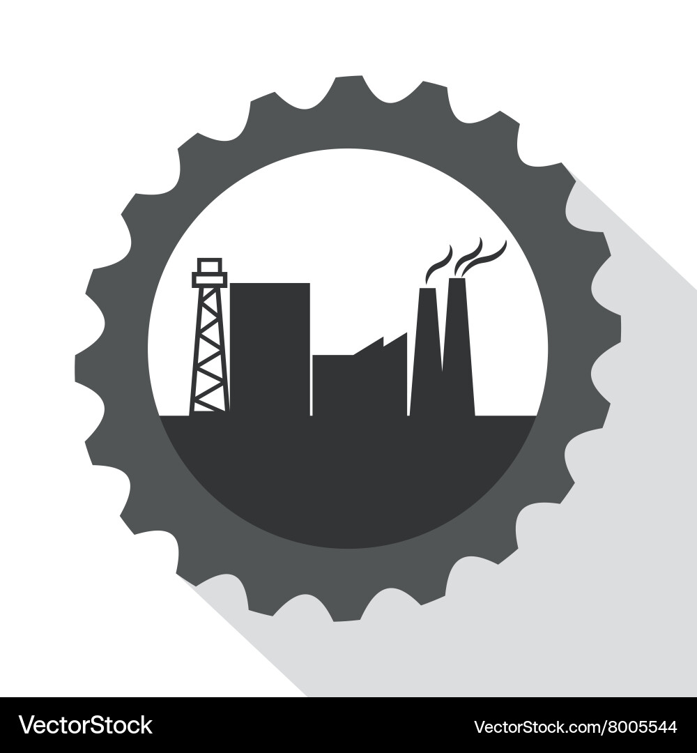 Industrial wheel factory design Royalty Free Vector Image