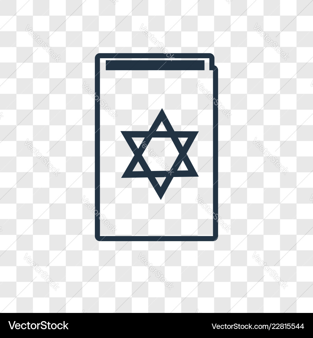 Torah book concept linear icon isolated Royalty Free Vector