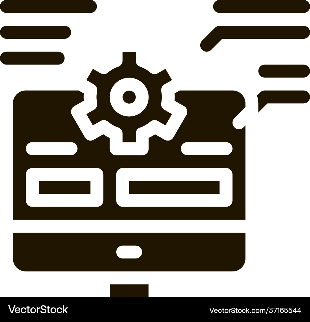 Web site technician characteristics icon Vector Image
