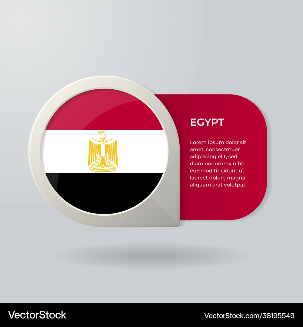 3d map pointer flag nation egypt Royalty Free Vector Image
