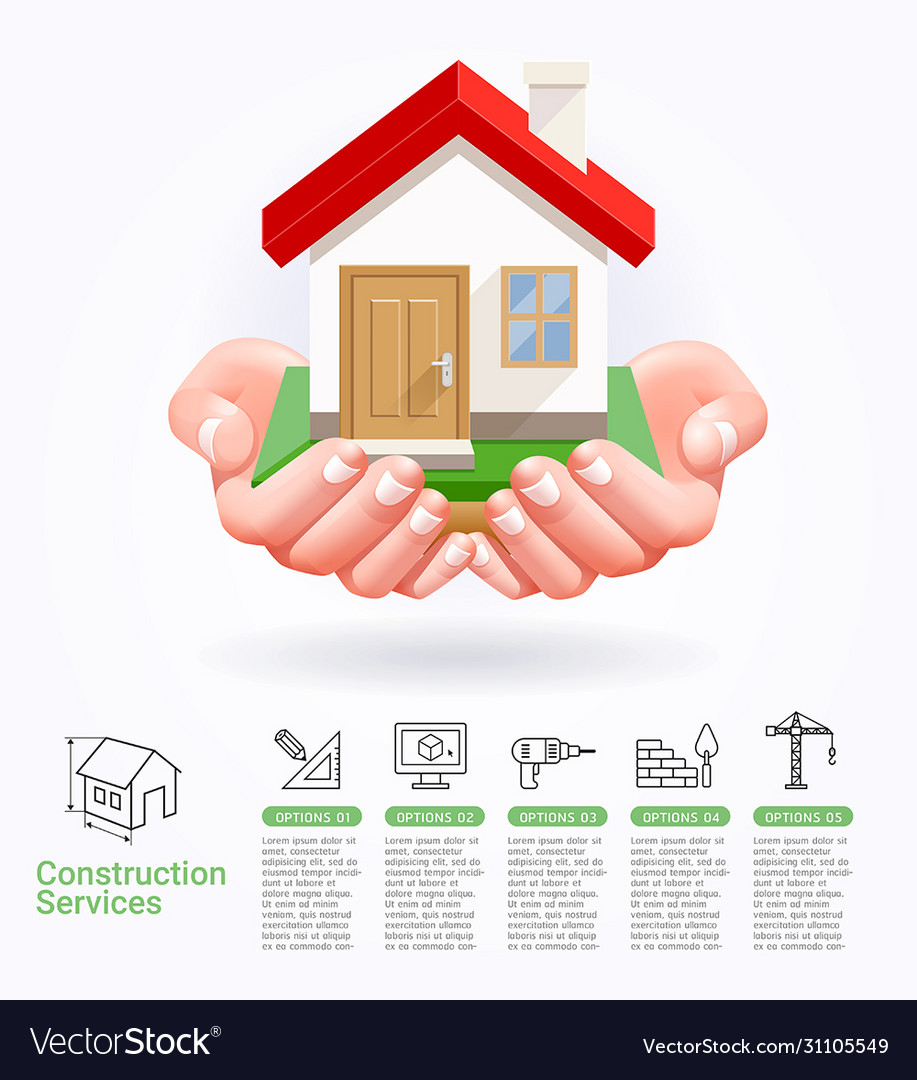 Construction services conceptual Royalty Free Vector Image