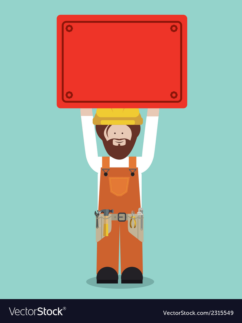 Under construction over blue background Royalty Free Vector