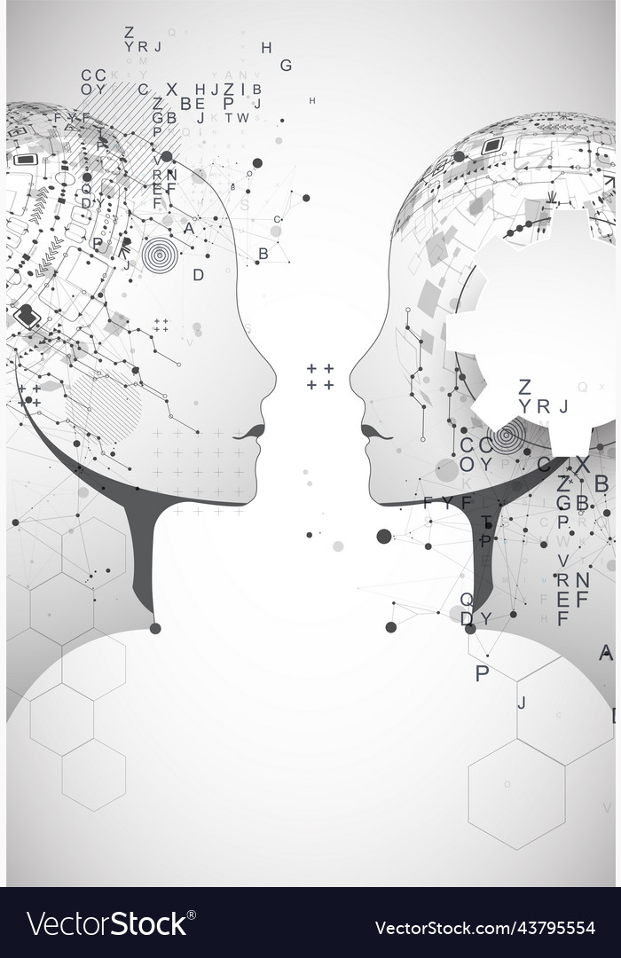 Artificial intelligence technical background Vector Image Artificial intelligence technical background Vector Image