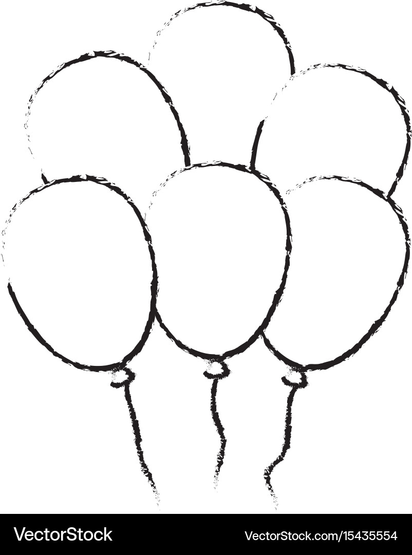 Balloons air party decoration Royalty Free Vector Image