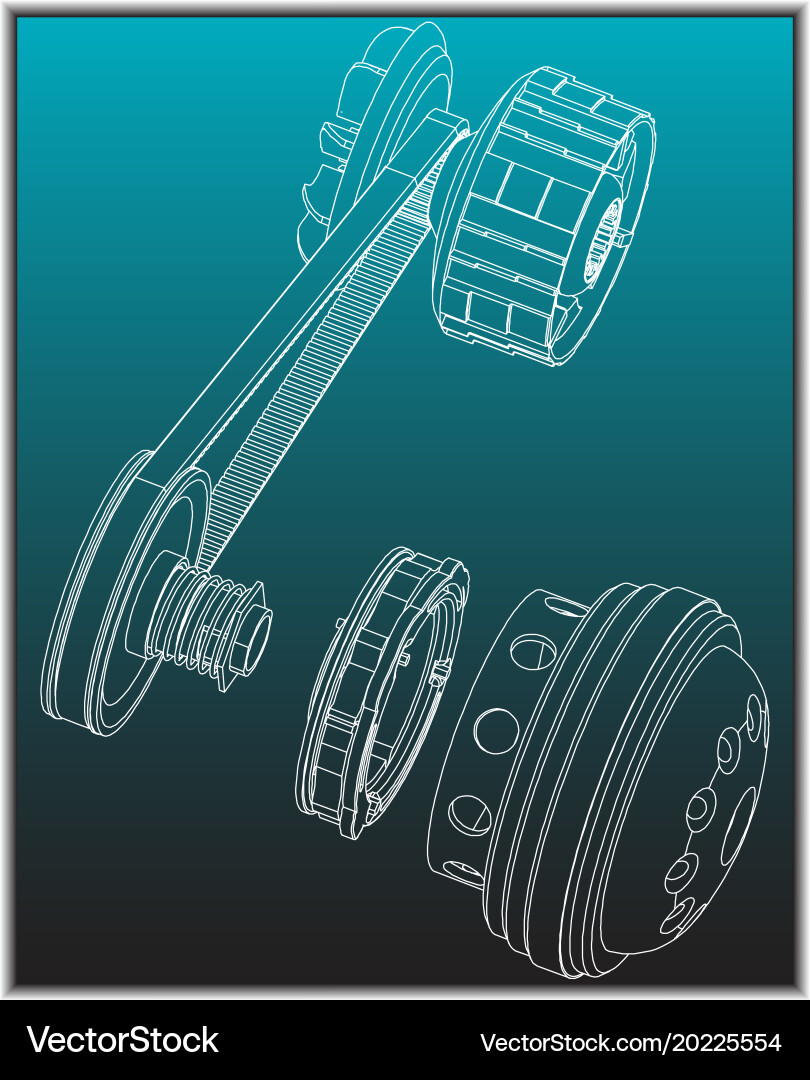 Belt gear Royalty Free Vector Image - VectorStock
