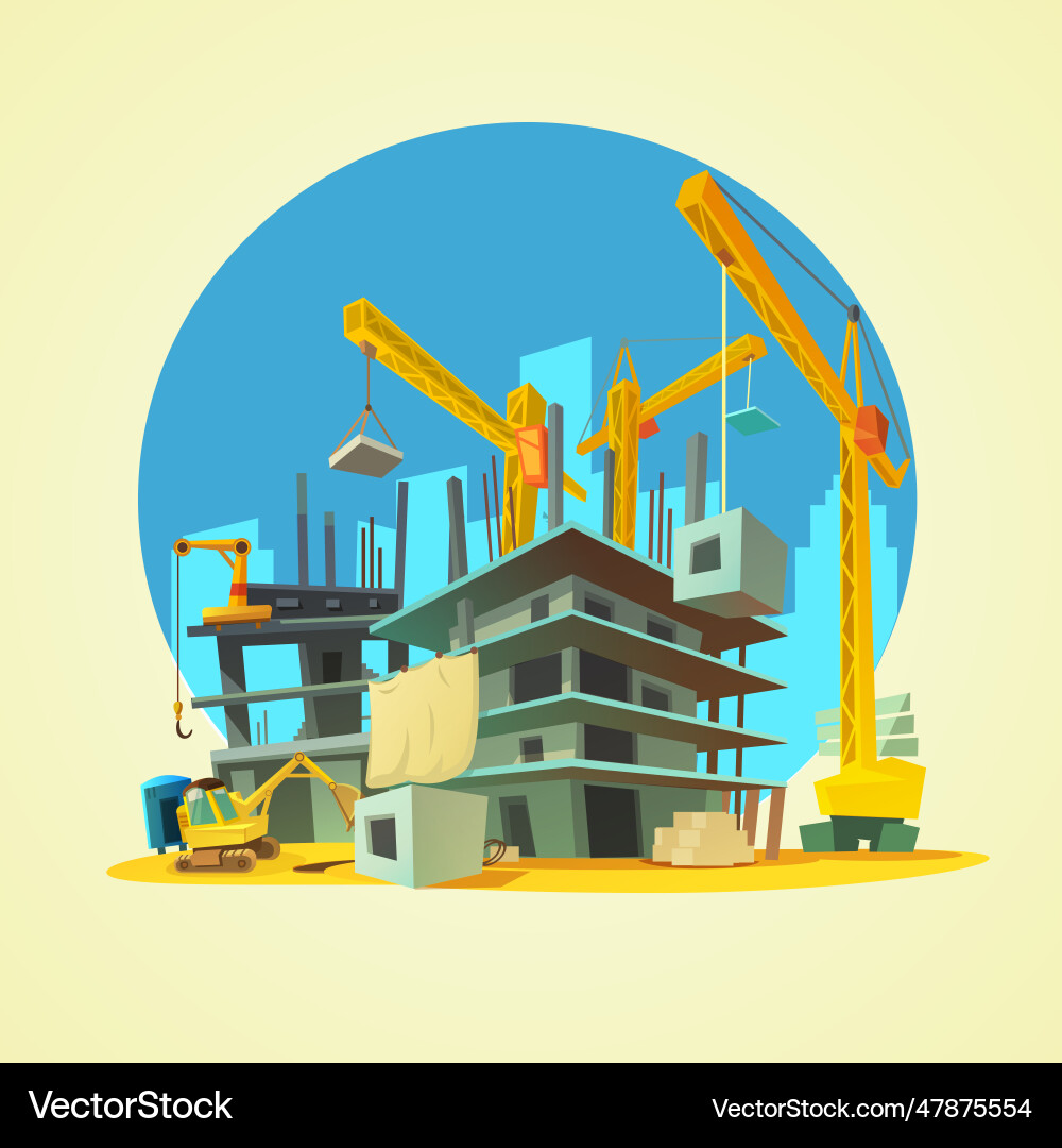 Construction cartoon cartoon Royalty Free Vector Image