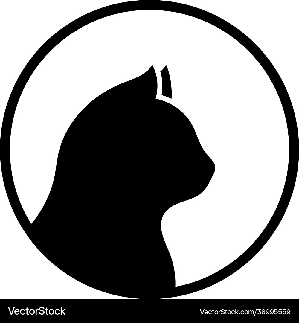 Cat head icon design template Royalty Free Vector Image