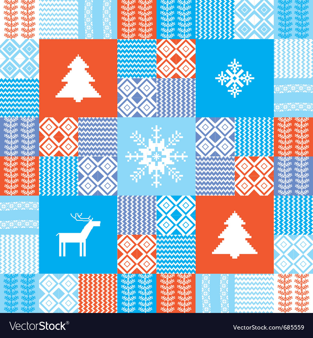 Colorful seamless patchwork Royalty Free Vector Image