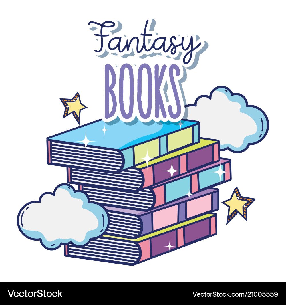 Fantasy and magic books Royalty Free Vector Image