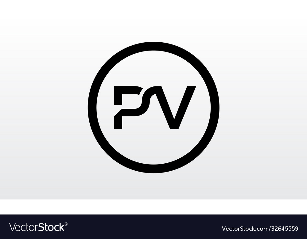 Initial pv letter logo with creative modern Vector Image Initial pv letter logo with creative modern Vector Image