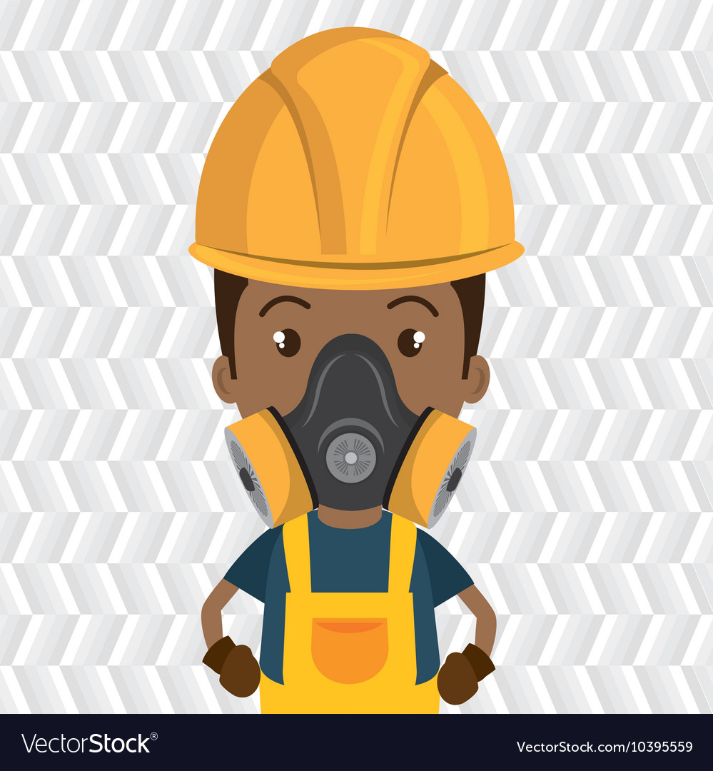 Man worker mask gas Royalty Free Vector Image - VectorStock Man worker mask gas Royalty Free Vector Image - VectorStock
