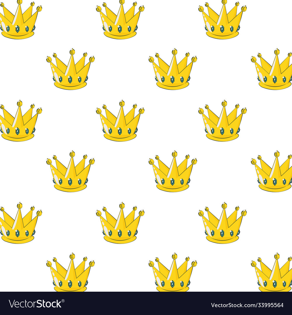 Queen crowns pop art style pattern Royalty Free Vector Image Queen crowns pop art style pattern Royalty Free Vector Image