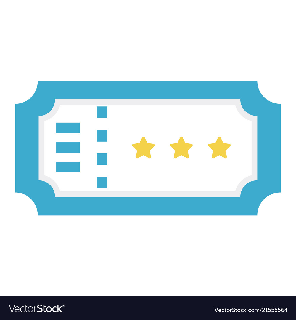 Ticket flat Royalty Free Vector Image - VectorStock