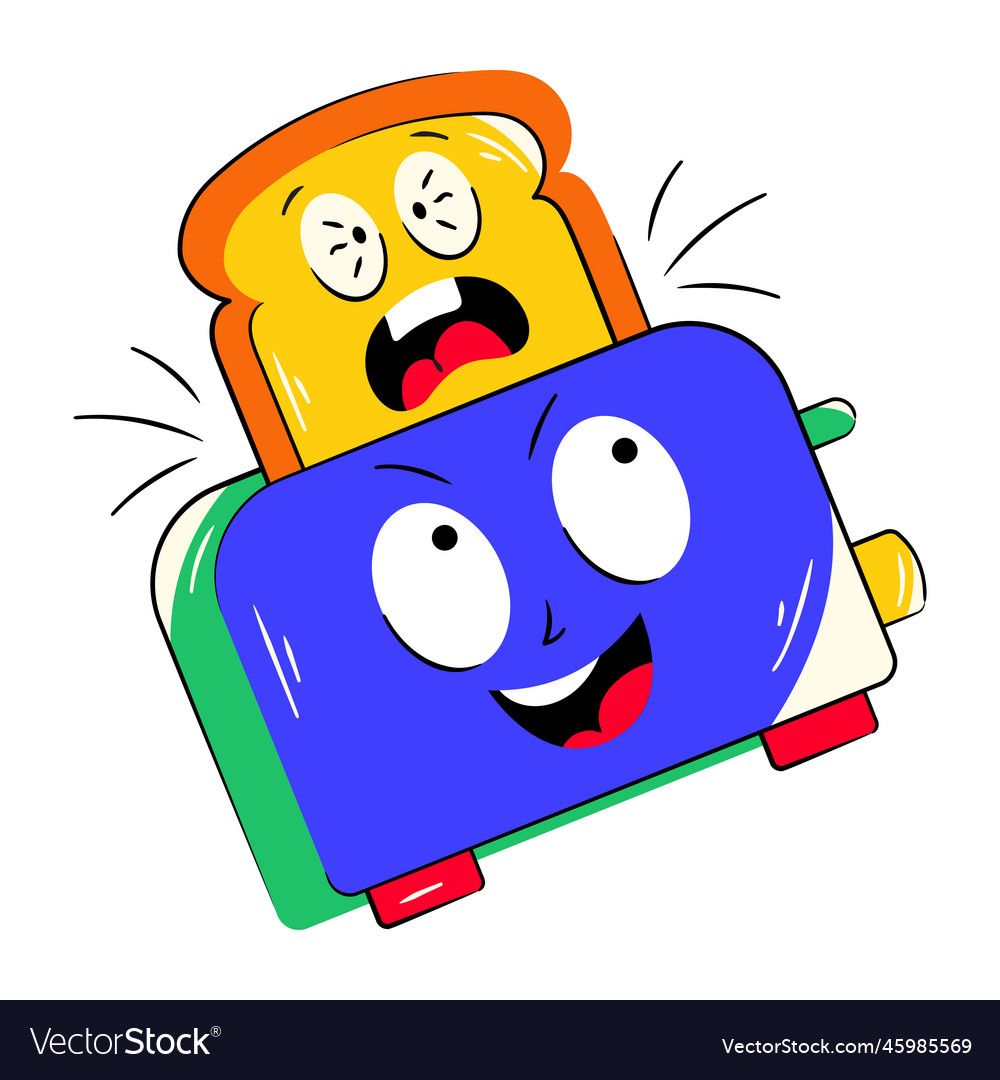 Bread toaster Royalty Free Vector Image - VectorStock